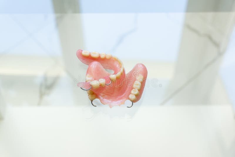 Partial plate denture stock image. Image of plastic - 167380649