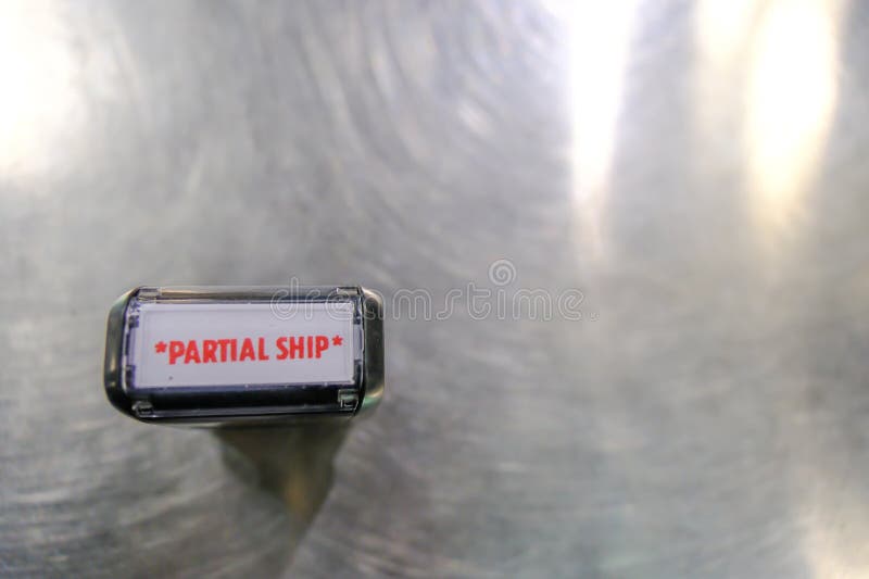 Partial Shipping Stamp To Document and Track Deliveries Stock Photo ...