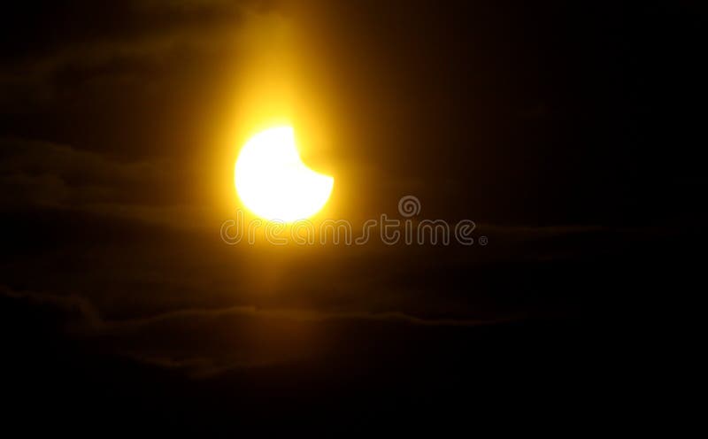 Partial solar Eclipse editorial stock image. Image of czech - 17671664