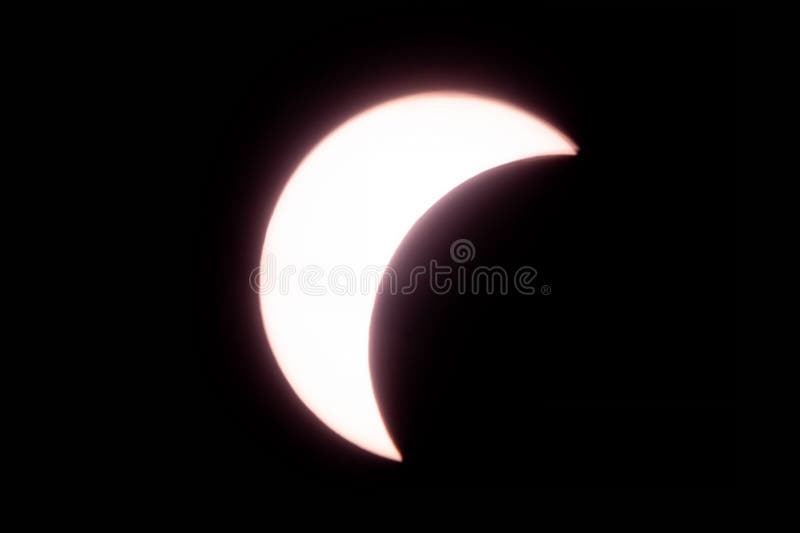 Partial Solar Eclipse High Contrast Close Up Stock Image - Image of ...