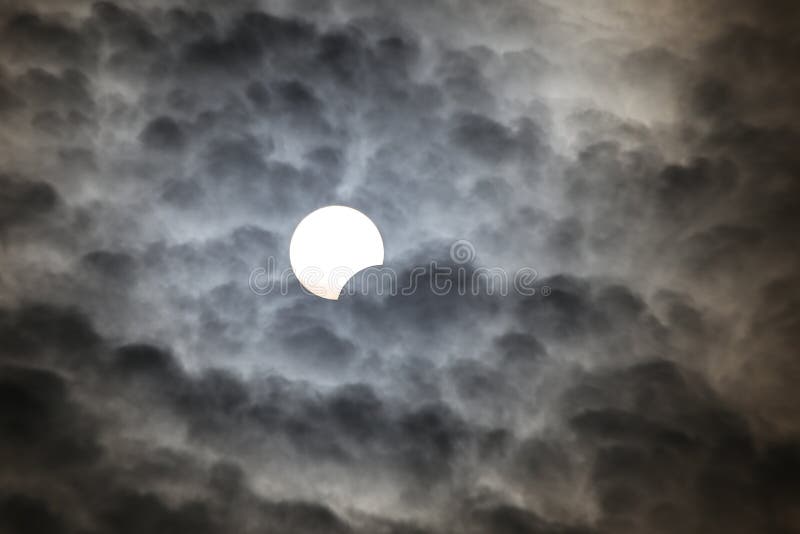 Partial Solar Eclipse in Istanbul, Turkey Stock Image - Image of black ...