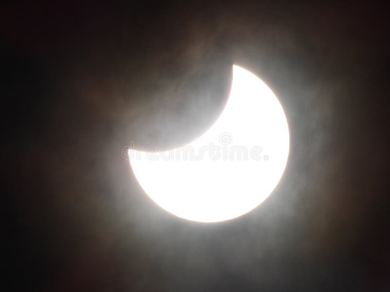 Partial Solar Eclipse, October 25 2022 8 Stock Image - Image of ...