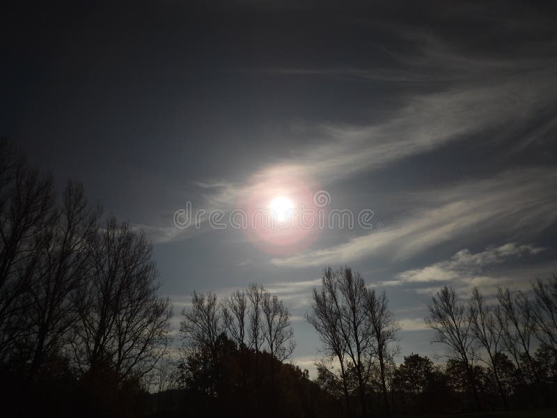 Partial Solar Eclipse, October 25 2022 1 Stock Image - Image of natural ...