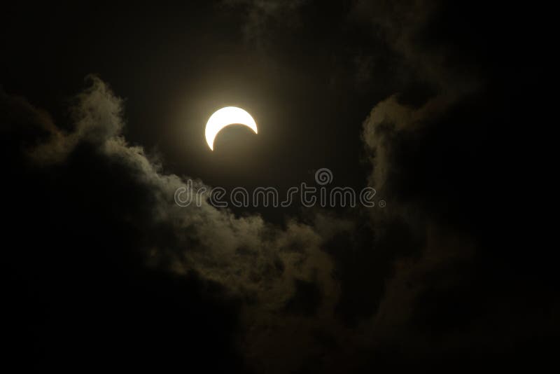 Partial Solar Eclipse of 2023 Seen from Brazil Stock Image - Image of ...
