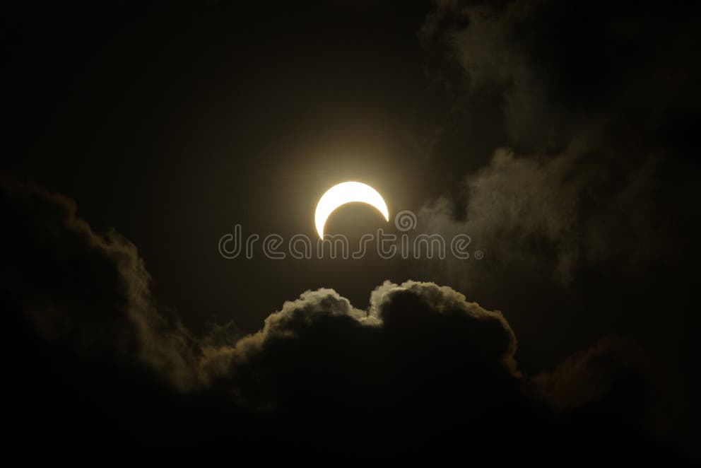 Partial Solar Eclipse of 2023 Seen from Brazil Stock Photo - Image of ...