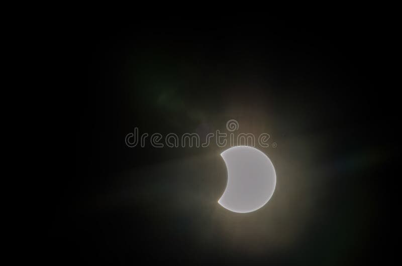 Partial Solar Eclipse stock image. Image of science - 203258969