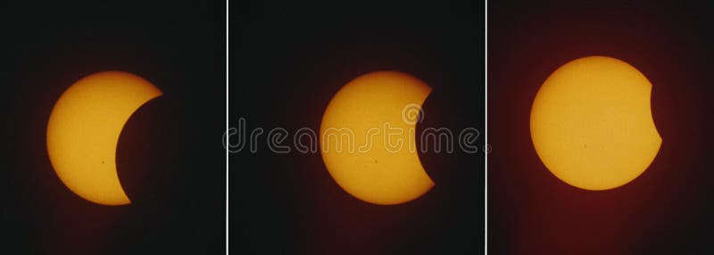 Partial Solar Eclipse Phases of May 30, 1984 As Seen in North Italy ...