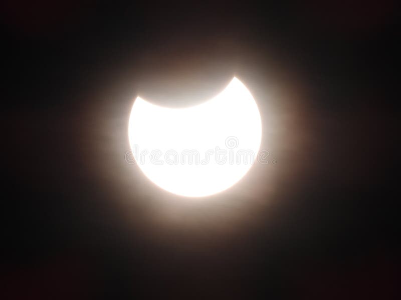 Partial Solar Eclipse, October 25 2022 2 Stock Image - Image of eclipse ...