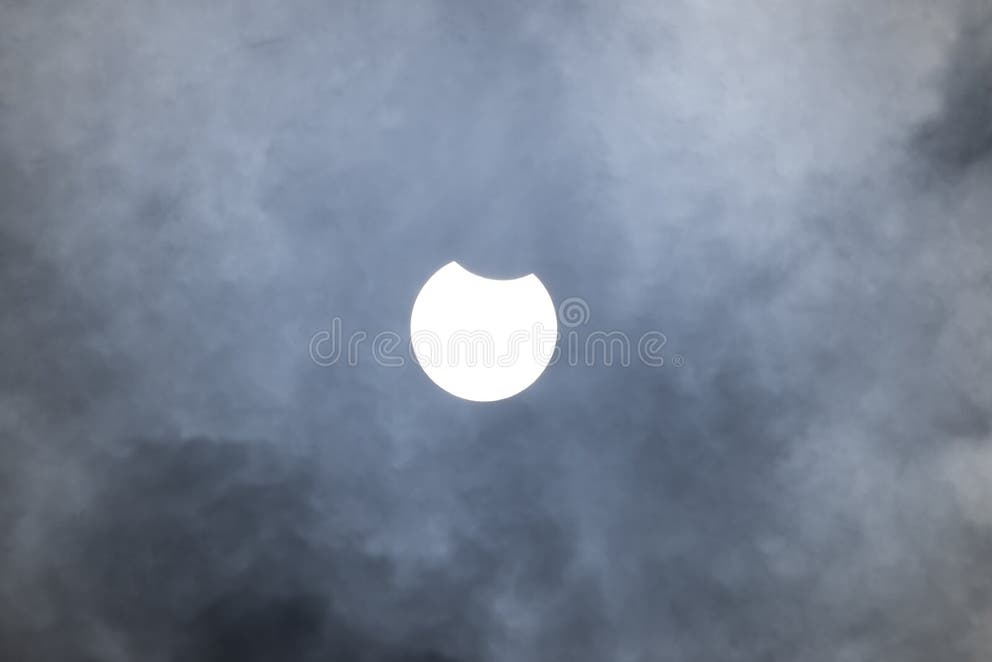 Partial Solar Eclipse in Prague, Czech Republic June 10, 2021 Stock ...