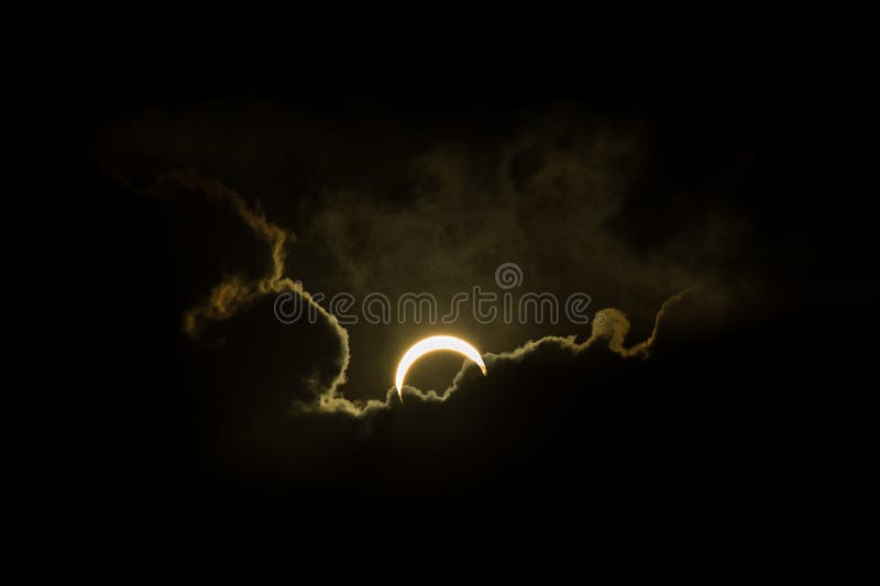 Partial Solar Eclipse of 2023 Seen from Brazil Stock Image - Image of ...