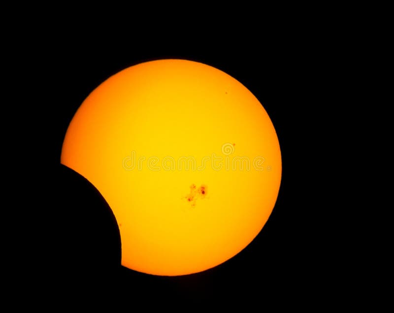 Partial Solar Eclipse stock photo. Image of moon, science - 54692280