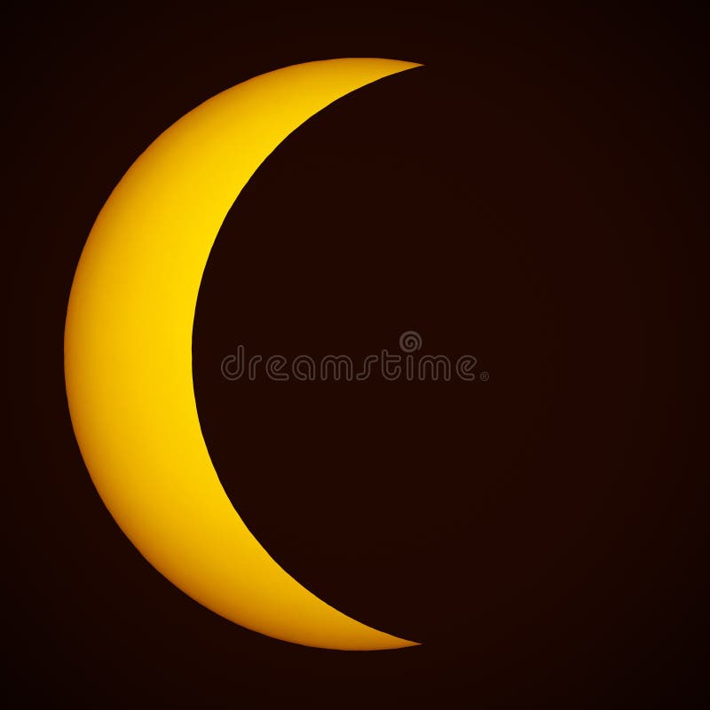 Partial Solar Eclipse. the View of the Sun. Elements of this Image ...
