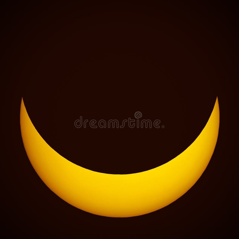 Partial Solar Eclipse. the View of the Sun. Elements of this Image ...