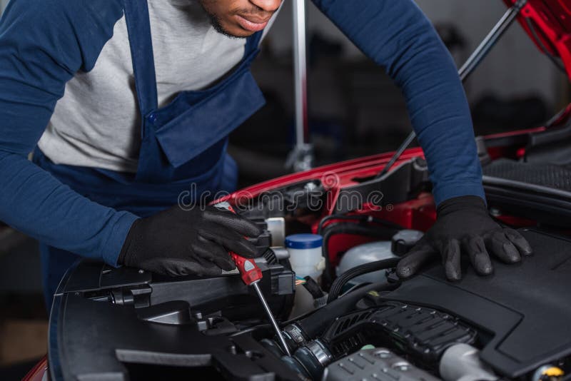 Partial View of African American Technician Stock Image - Image of ...