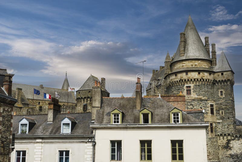 Partial View of the Castle of the French Town of Vitre. Editorial Image ...