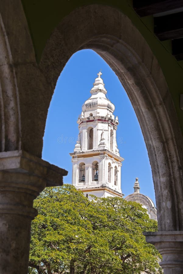 Colonial cathedral towers stock image. Image of beauty - 23653011
