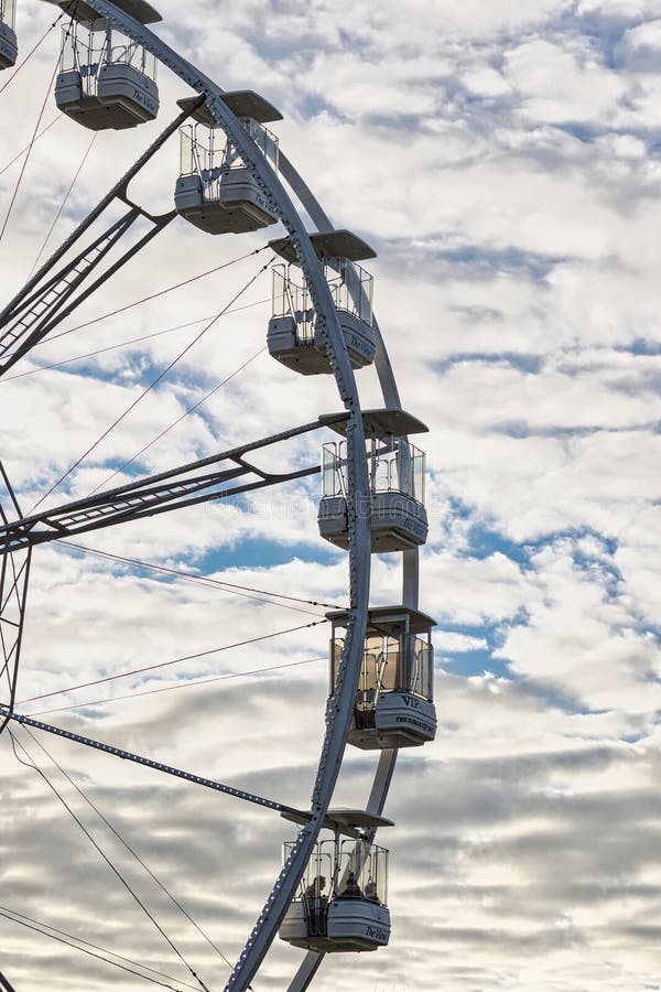 Partial View of Ferris Wheel with Passenger Gondolas in Harrogate, UK ...