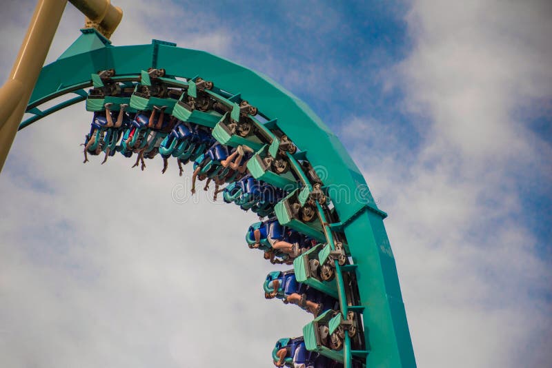 Partial View of Kraken Roller Coaster at Seaworld 46 Editorial Stock ...