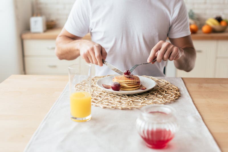 582 Man Eating Pancakes Stock Photos - Free & Royalty-Free Stock Photos ...