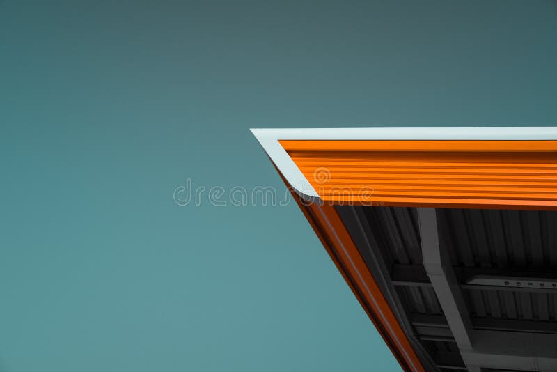 Orange roof stock image. Image of orange, line, yellow - 247483923
