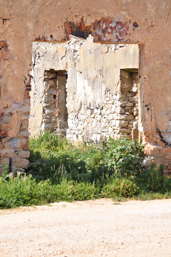 Partial View of a Ruined House Stock Image - Image of damaged, brick ...