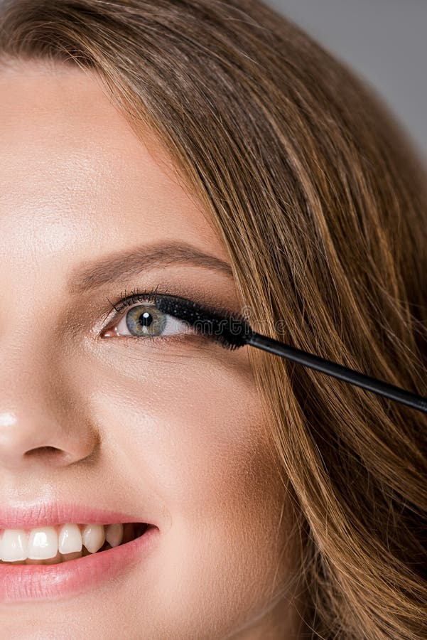 Partial View of Smiling Woman Stock Photo - Image of cropped, person ...