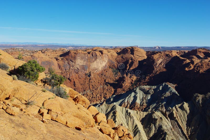 Partial View of Upheaval Dome, Utah Stock Image - Image of southwest ...