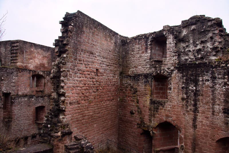 Partial Walls in a Castle Ruin Editorial Photography - Image of brick ...