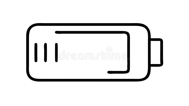 Partially Charged Battery Icon for Device Status, Vector Design ...