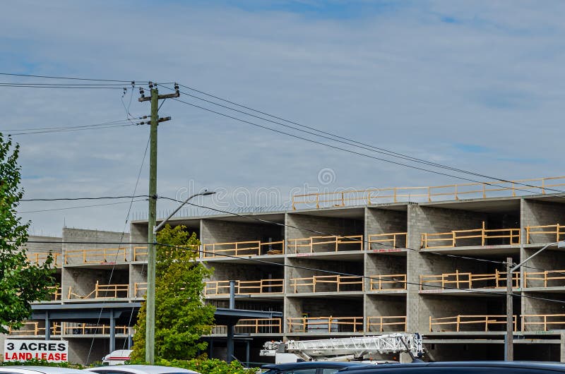 Partially Constructed Concrete Four Storey Building Stock Image - Image ...