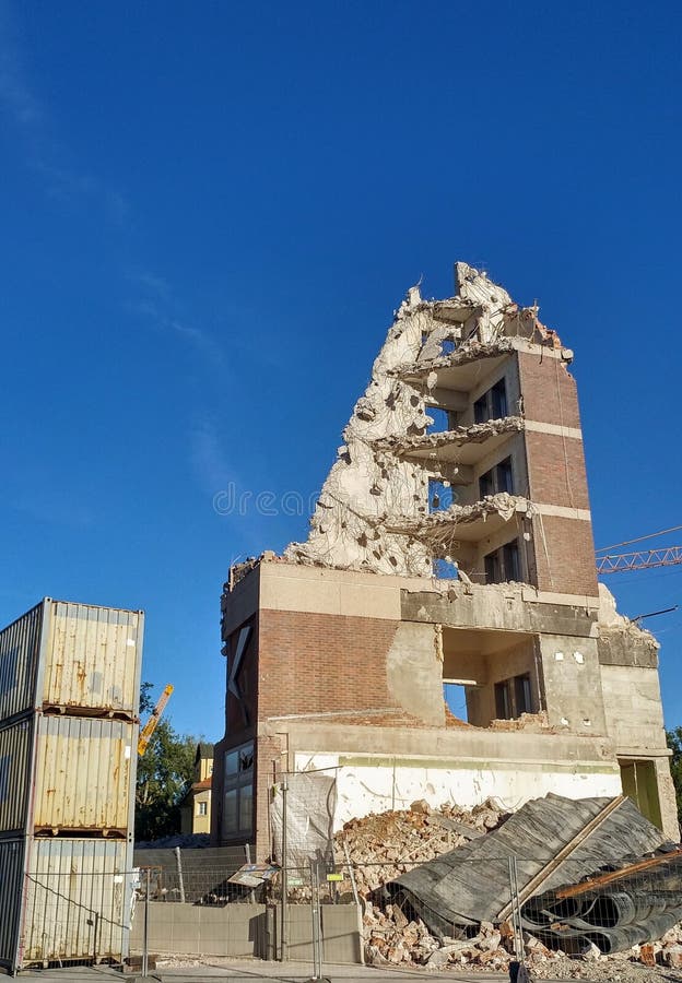 Demolition in Germany stock photo. Image of partially - 99153816
