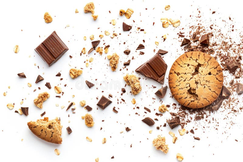 A Partially Eaten Chocolate Chip Cookie with a Single Bite Missing from ...