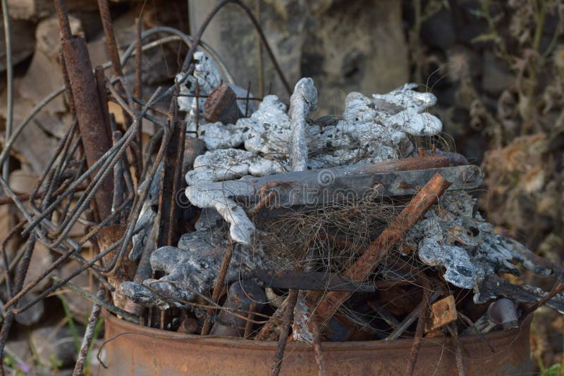 Partially Melted Iron after a Fire Stock Image - Image of burned, scrap ...