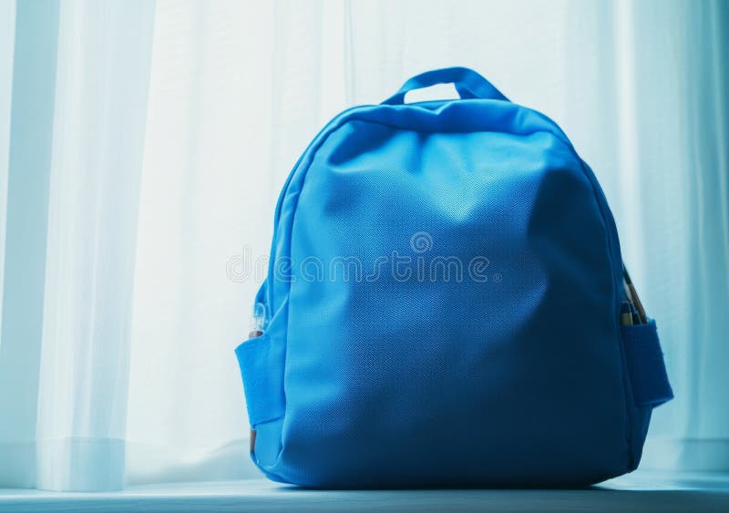 A Partially Open Backpack Sits beside a Desk Overflowing with School ...