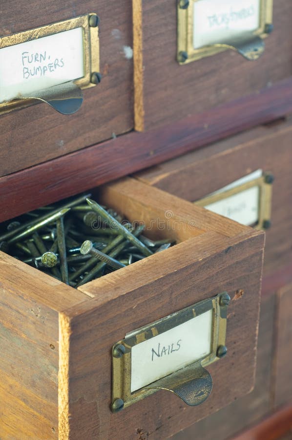 Partially Open Box of Nails, Vertical Stock Image - Image of hardware ...