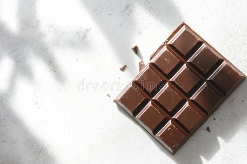 A Partially Opened Chocolate Bar Resting on a White Surface with Soft ...