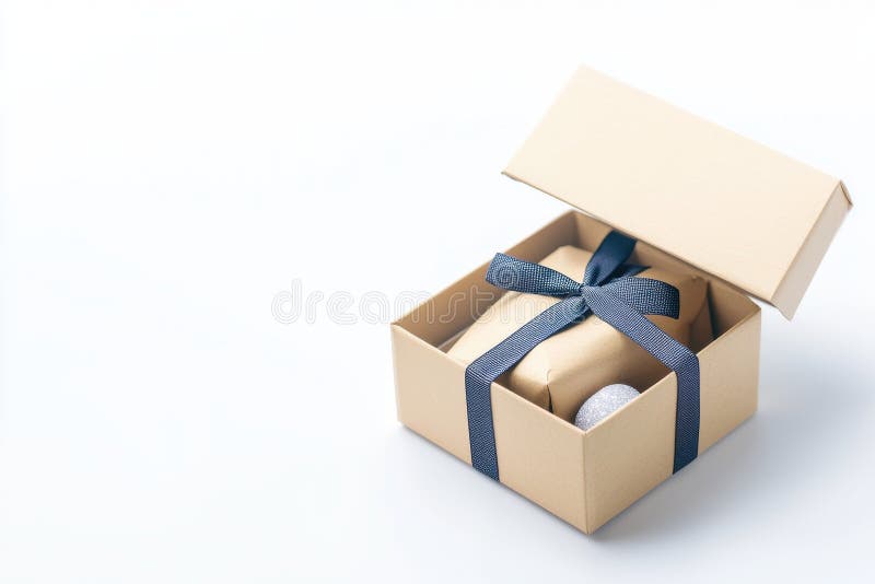 A Partially Opened Gift Box with a Surprise Inside, Exciting and ...