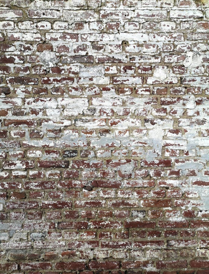 Partially Painted Worn Brick Wall - Perfect for Background or Wallpaper ...