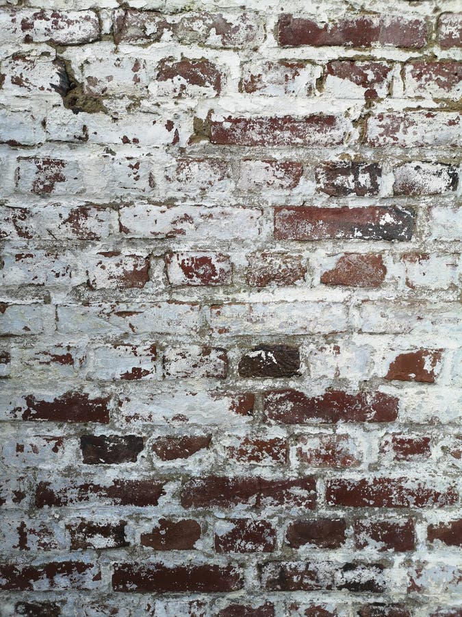 Partially Painted Worn Brick Wall - Perfect for Background or Wallpaper ...