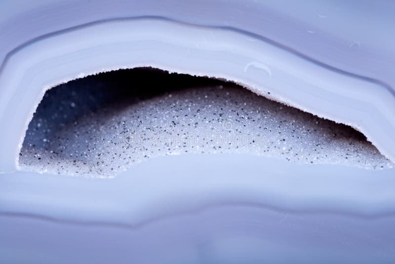 Partially Polished Blue Lace Agate Geode Stock Photo - Image of brazil ...