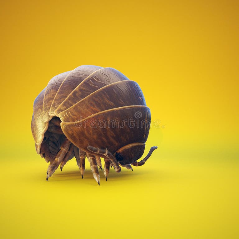 Partially Rolled Roly Poly Pill Bug Isopod Stock Illustration ...
