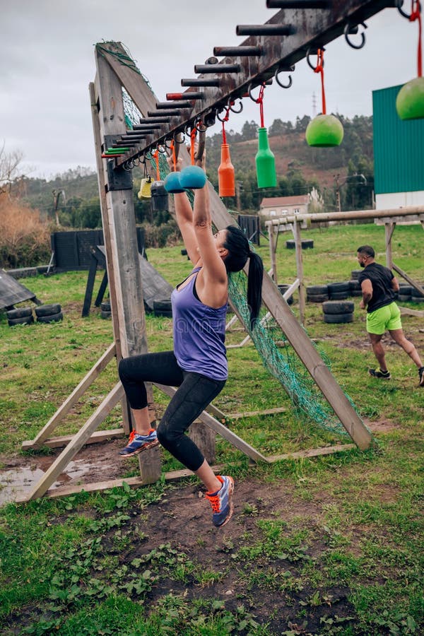 Participant in a Obstacle Course Doing Weaver Stock Image - Image of ...