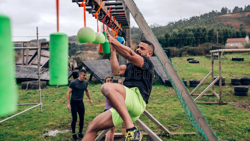Participant in a Obstacle Course Doing Weaver Stock Image - Image of ...