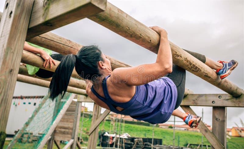 Participant in a Obstacle Course Doing Weaver Stock Photo - Image of ...