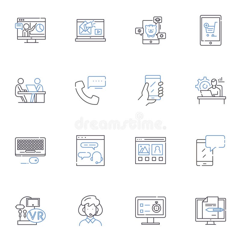 Participant Line Icons Collection. Competitive, Enthusiastic, Involved ...
