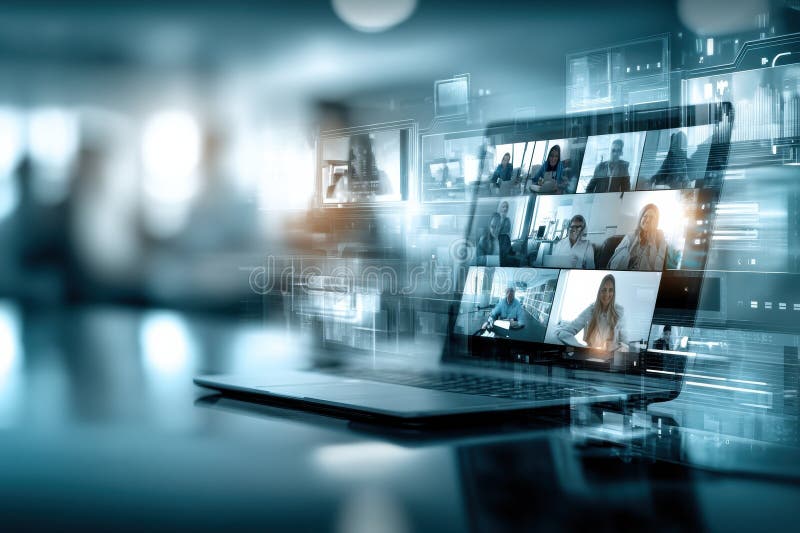 Participants Engage Virtual Discussion Digital Platform Stock Photos ...