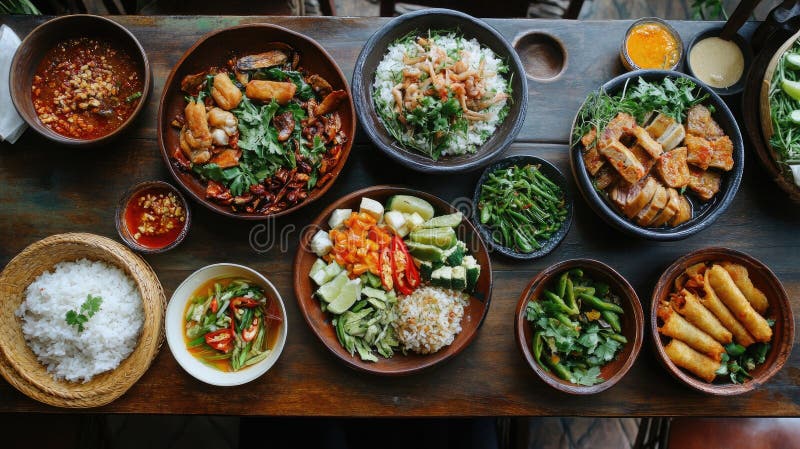 Attending a Cultural Cooking Class Generated by AI Stock Illustration ...