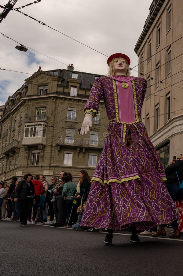 Participants in the 2023 Lausanne Carnival in Switzerland Editorial ...