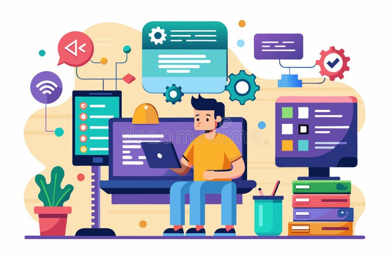 Collaborative Programming Stock Illustrations – 278 Collaborative ...