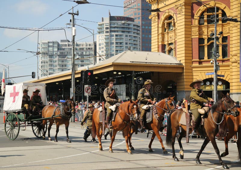 Participants Marching during Australia Day Parade in Melbourne ...